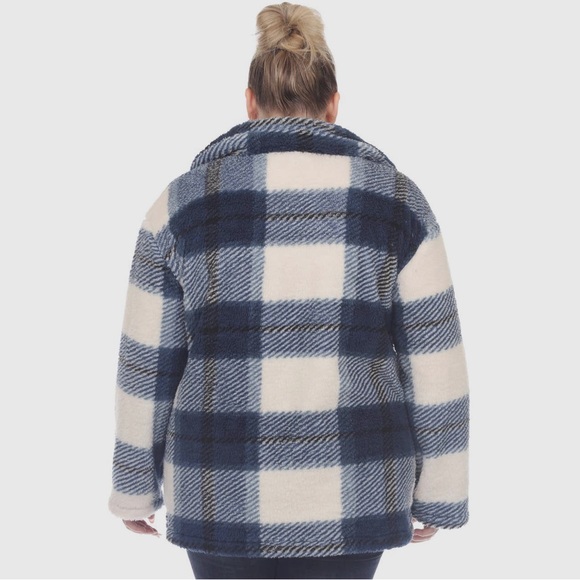 White Mark | Jackets & Coats | Plus Size Sherpa Shacket | Poshmark